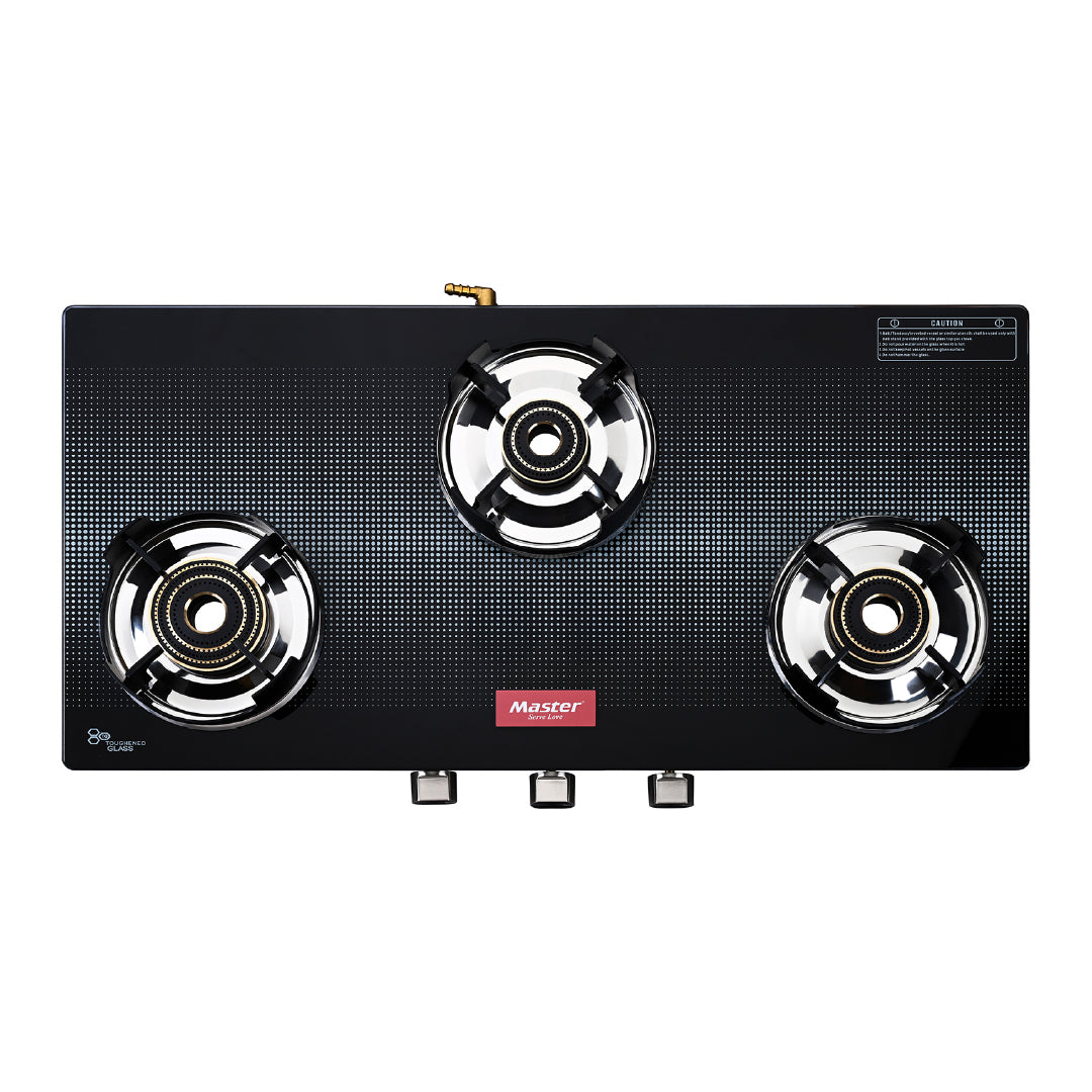Cyclo PRO 3 Burner Jumbo Glass Top Gas Stove