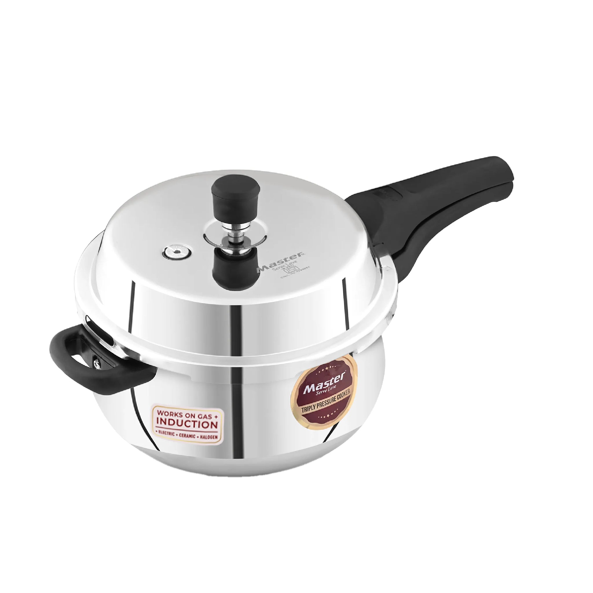 Robusta 5L Tri Ply Outer Lid Handi Pressure Cooker with Glass lid - In